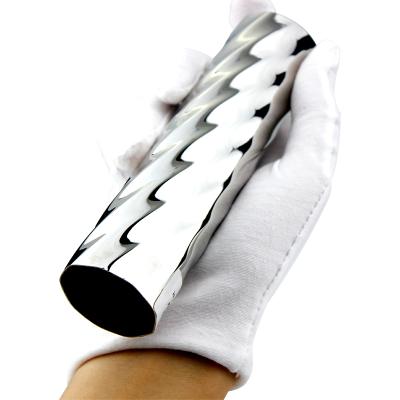China Twisted Embossed Stainless Steel Tube with Mirror Polish & PVD Coating for High Corrosion Resistance and Custom Lengths for sale