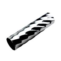 China Twisted Embossed Stainless Steel Tube with Mirror Polish & PVD Coating for High Corrosion Resistance and Custom Lengths for sale