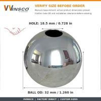 China Polished Stainless Steel Double-Hole Decorative Ball with Customizable Hole Diameter in 201/304/316 Grades for sale