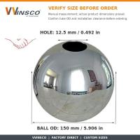 China Polished Stainless Steel Double-Hole Decorative Ball with Customizable Hole Diameter in 201/304/316 Grades for sale