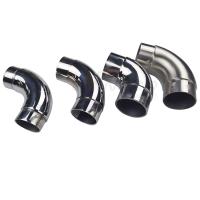 China Custom Surface Finish 201/304/316 Grade Stainless Steel Elbow Handrail Tube Connector in Metric and Inch Sizes for sale