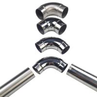 China Custom Surface Finish 201/304/316 Grade Stainless Steel Elbow Handrail Tube Connector in Metric and Inch Sizes for sale