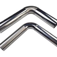 China Custom Surface Finish 201/304/316 Grade Stainless Steel Elbow Handrail Tube Connector in Metric and Inch Sizes for sale