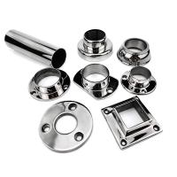 China 201/304/316 Stainless Steel Tube Flange & Base Plate for Railing and Handrail Systems for sale