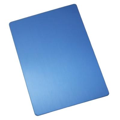 China SS201 Cold Rolled Blue PVD Hairline No.4 Stainless Steel Sheet 1220×2440mm 4x8ft Decorative Inox Plate for sale