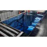 China 304 304L Blue Colored Mirror Stainless Steel Sheet 4FTx8FT Decorative PVD Coated Plate for sale