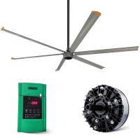 China Powerful Industrial Ceiling Big HVLS Fans for Chicken Farm 24ft 220v 1500w 1300w AMTHI for sale