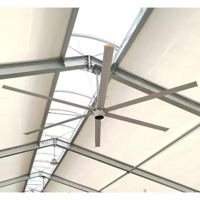 China 7.3 m 1500w 1100w 12ft 24FT 20'' Big Ventilation Industrial Ceiling Hvls Fan with 6 Blades for sale