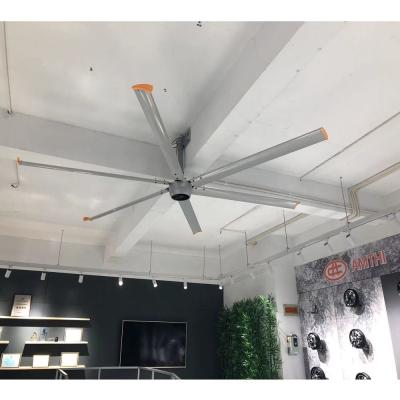 China AMCLING Commercial Permanent Magnet Brushless AC Motor 24ft Hvls Fan with Long Length 3-8M for sale