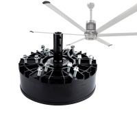 China HVLS DC Motor Large Black 220v 380v 1500w Big Cooling Ceiling Industrial Fan by AMCLING for sale