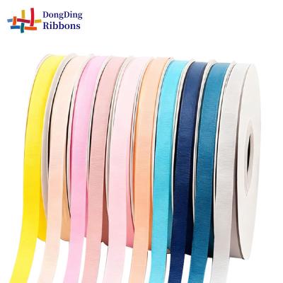 China Factory Direct 3/8 Inch Plain Color Grosgrain Ribbon Wholesale 196 Color Ribbon Box and Gift Packing for sale