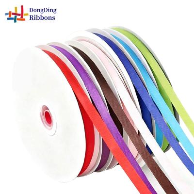 China Factory Wholesale Cheaper Price 1/4 Inch Grosgrain Polyester Ribbon for Ribbon Bow Box and Gift Packing for sale