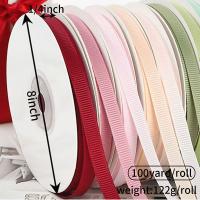 China Factory Wholesale Cheaper Price 1/4 Inch Grosgrain Polyester Ribbon for Ribbon Bow Box and Gift Packing for sale