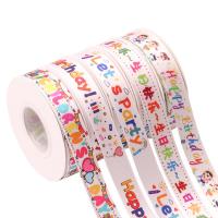 China Wholesale Customized 3/4 Inch Polyester Ribbon Printed Digital Logo Satin Ribbon for Box and Gift Packing for sale