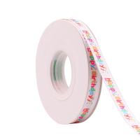 China Custom 3/8 Inch Satin Ribbon Printed Birthday Party for Gift Packing Wholesale for sale