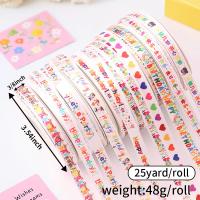 China Custom 3/8 Inch Satin Ribbon Printed Birthday Party for Gift Packing Wholesale for sale