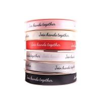 China Wholesale Custom 1 Inch Satin Ribbon Printed Black Logo Polyester Ribbon for Gift Packing Decoration for sale