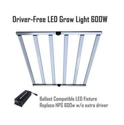 China 600W Agricultural LED Grow Light Fixture Aluminum 120° Beam Angle Compatible with HPS MH Ballast for sale