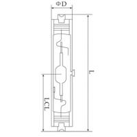 China Ceramic Metal Halide Lamp 4200K 35W 150W Double Ended CMH-TD for Street Lighting for sale
