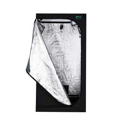 China Hydroponics 100x100x200cm 3x3ft 600D Oxford Fabric LED Grow Tent with Reflective Mylar for sale