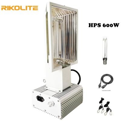 China Hydroponic 600W HPS Grow Light 1150 μmol/s PPF Dimmable Greenhouse Lamp for sale