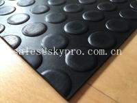 China Heavy duty non-slip 3mm coin stud mat round dot rubber sheet floor for sale