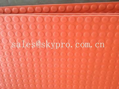 China Round stud / coin / button rubber mats , large rubber flooring for gym for sale