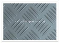 China Durable Anti-slip checker pattern 3mm - 6mm thick recycled rubber mats flooring for sale