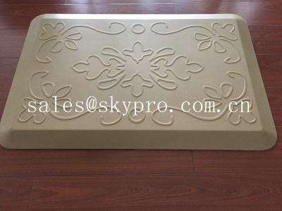 China Anti-fatigue non-slip kitchen polyurethane PU mat , assorted colors and textures for sale