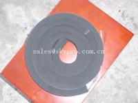 China Black neoprene tape strip with self-adhesive PSA backing one side for sale