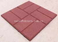 China Buffering square flooring crumb rubber brick pavers / granules rubber tile for sale