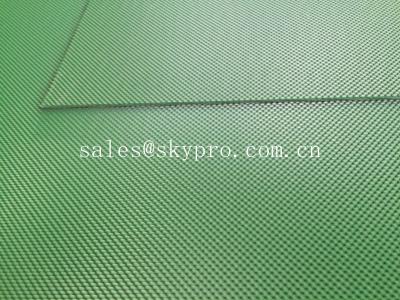 China Green color diamond PVC conveyor belt glossy matt smooth grip top for sale