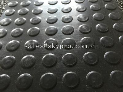 China Low high round / coin / button rubber mat black non - slip rubber mattress for sale