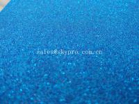 China Flexible EVA Foam Rubber Sheets 1mm Thickness Blue Self - Adhesive Glitter for sale