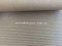 China Safety Soft Black Rubber Flooring Sheet Fine Ribbed for Commercial / Industrial for sale