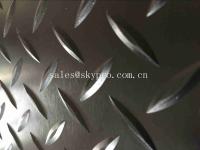 China Heavy Weight Diamond Thread Rubber Mats Solid Safety Embossed Top IR Butyl Neoprene Fabric for sale