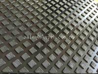China Small Square Pattern One Side Smooth Surface Cow Mat For Farms Rubber Flooring Sheets for sale