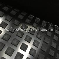 China Solid Square Heavy Duty Rubber Mat With Water Proof Black Color Emboss Top IR Butyl for sale