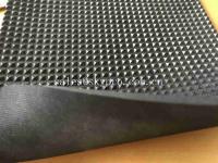 China Black Neoprene Rubber Sheet Roll With Continuous Diamond Field Design for sale