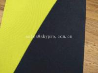 China Yellow Heat Resistant Neoprene Fabric Roll 1mm SBR Rubber Sheets Coated for sale