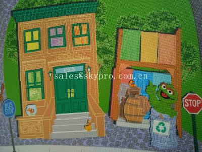 China Cartoon Style Soft Neoprene Fabric Roll Patten Games Play Baby Crawling Play Mats for sale