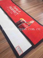 China Thin No - woven Slip Wine PVC Rubber Bar Mat Custom Brand Logo Beer Drain Mats Decanters Accessories for sale