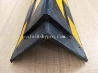 China 6 Holes Molded Rubber Products / Parking Lot Reflective Corner Protector For Traffic Use for sale