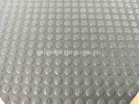 China Non - Slip Outdoor Rubber Mats With Dot Studed Pattern / Rubber Garage Mats for sale