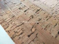 China Real Wood Pattern Rubber Sheet Roll Natural Cork Leather Fabric for Shoes Making for sale