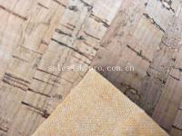 China Heat Insulation Colorful Soft Natural Cork Leather Fabric , 0.6mm Thick for sale