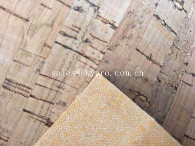 China Heat Insulation Colorful Soft Natural Cork Leather Fabric , 0.6mm Thick for sale