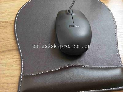 China Non - Slip PU Base Neoprene Rubber Sheet Leather Wrist Rest Comfort Gaming Mouse Pad for sale