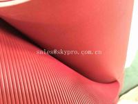 China Non Slip Insulation Rubber Mats Sheet Garage Usage Fine Ribbed Pattern for sale