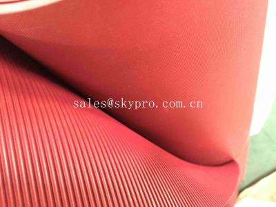 China Non Slip Insulation Rubber Mats Sheet Garage Usage Fine Ribbed Pattern for sale